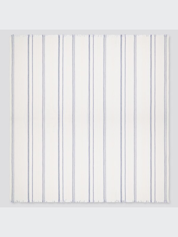 Women's Square Striped Fringe Stole | UNIQLO US