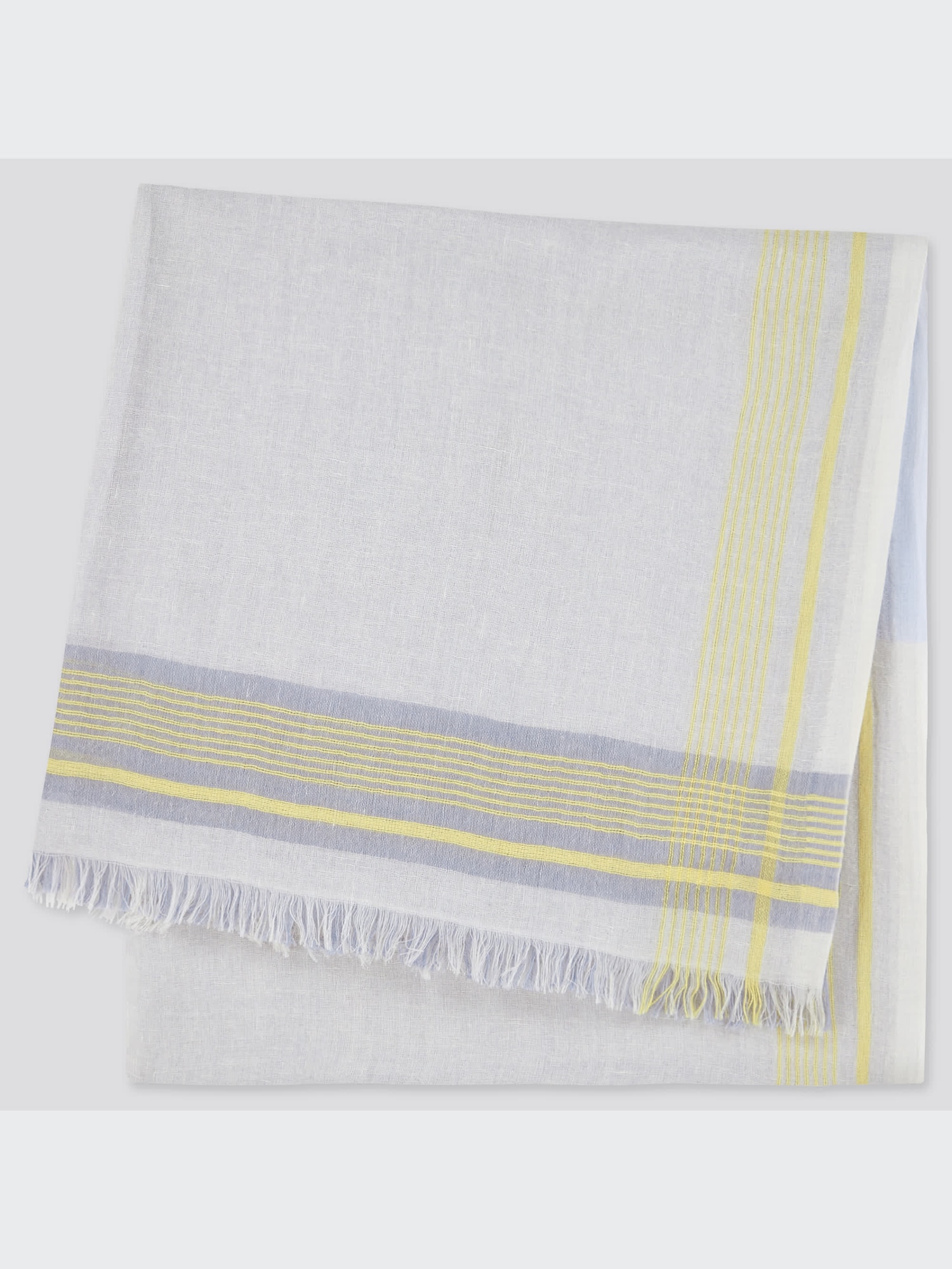 Square Color Block Fringe Stole | UNIQLO US