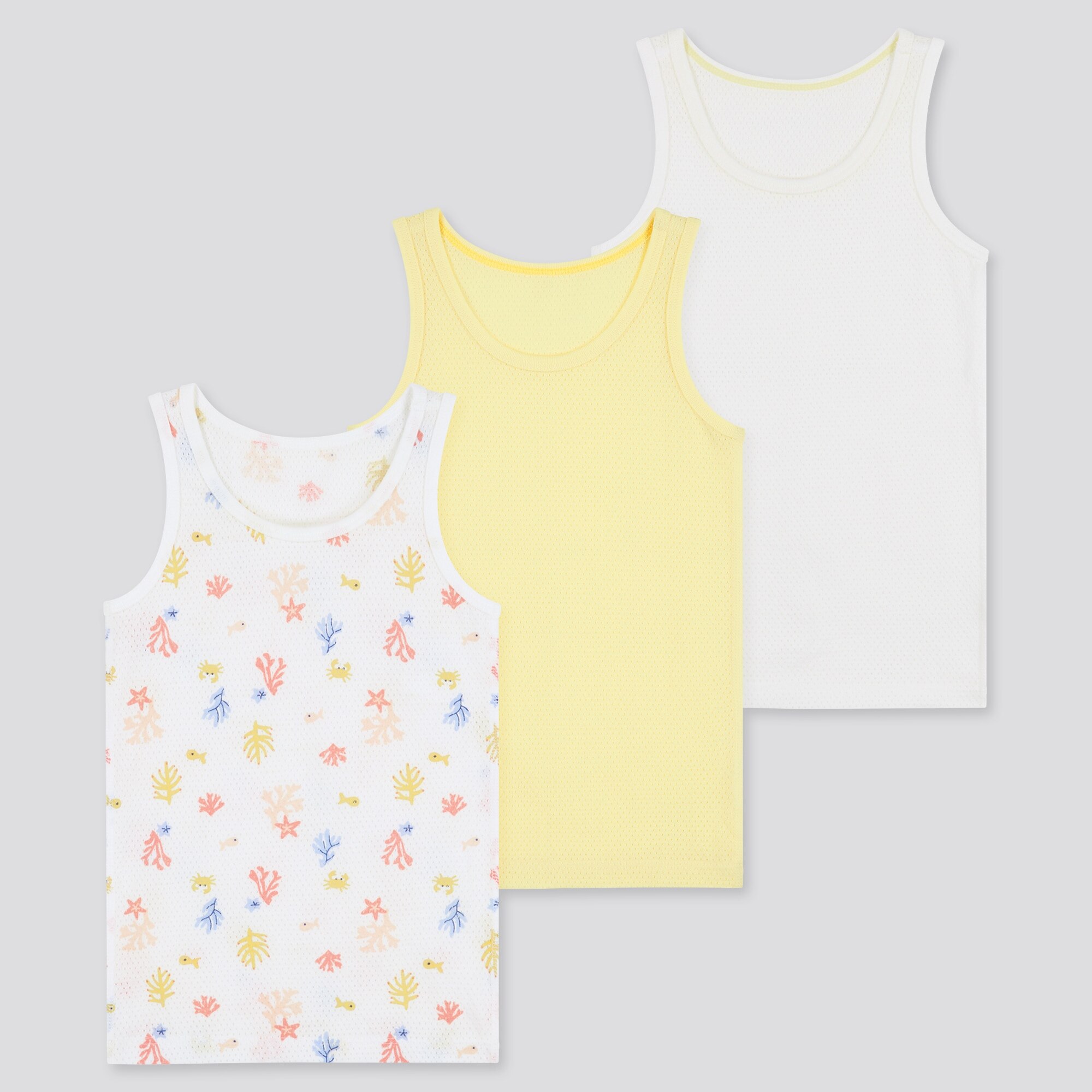 Cotton Mesh Tank Top (Set of 3) | UNIQLO US