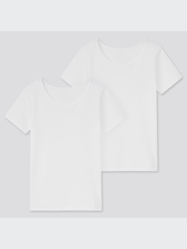 Kids Cotton Inner Scoop Neck T-Shirt (Set of 2) | UNIQLO US