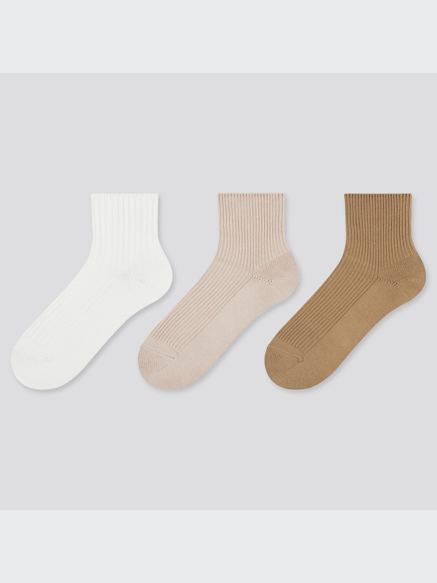 Crew Ribbed Socks (3 Pairs) | UNIQLO US
