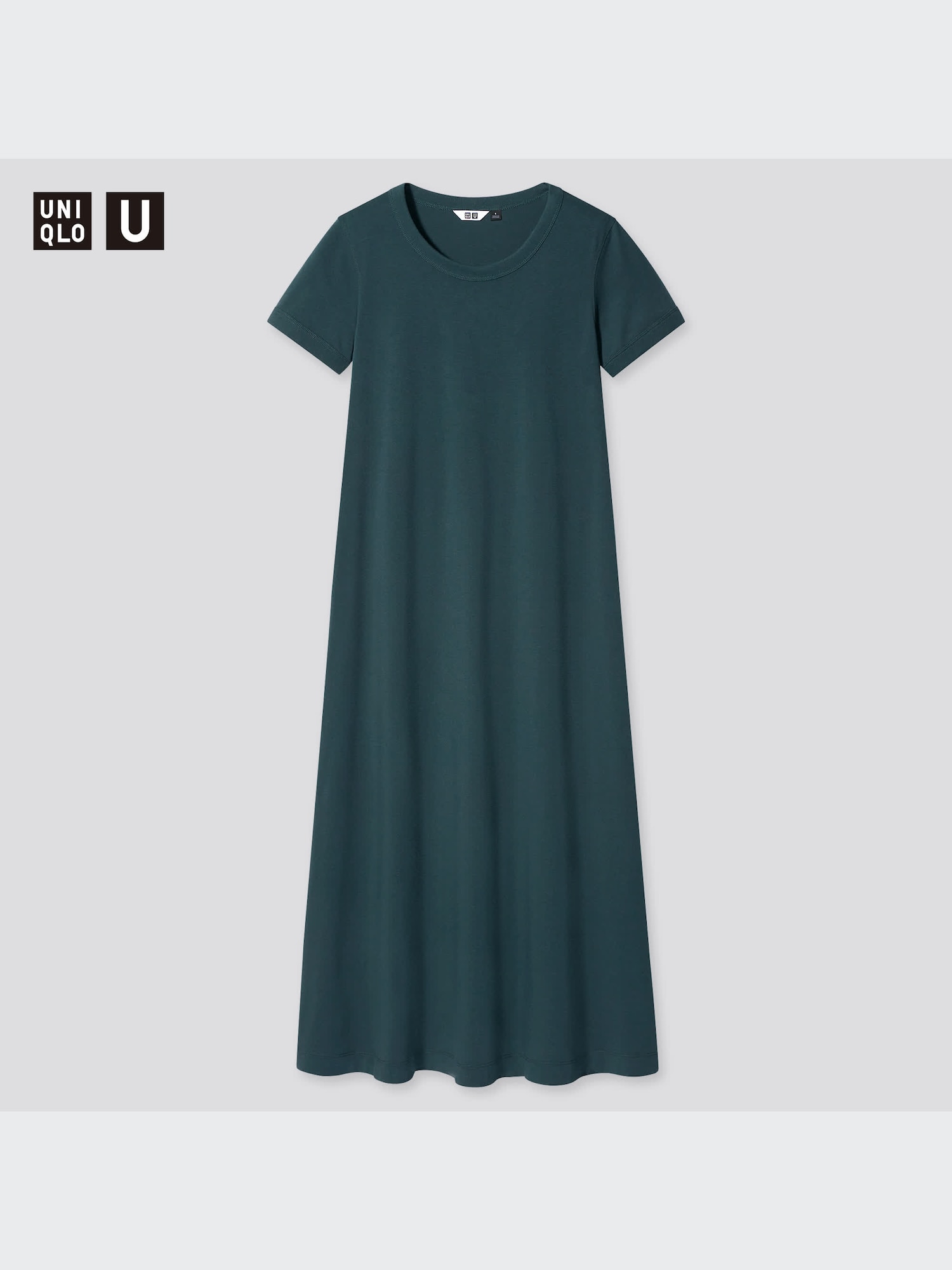 Women's UNIQLO U AIRISM COTTON SHORT SLEEVE LONG DRESS | UNIQLO CA