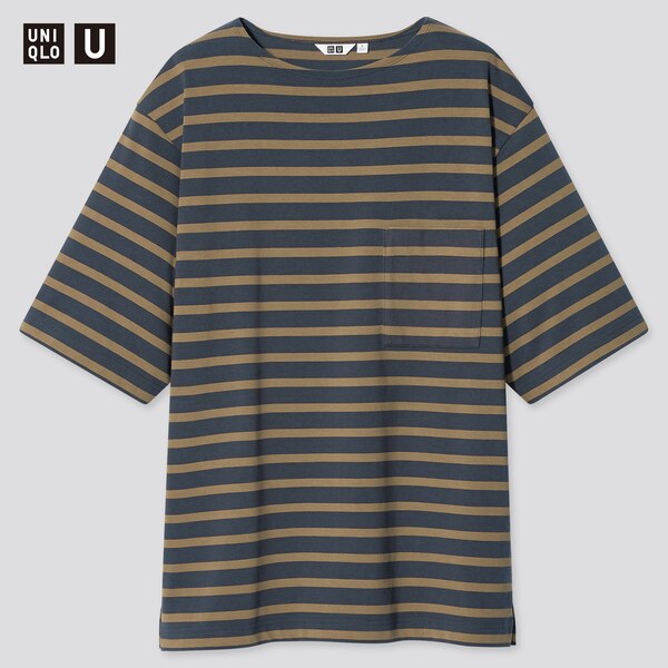 U Striped Boat Neck Short-Sleeve T-Shirt | UNIQLO US
