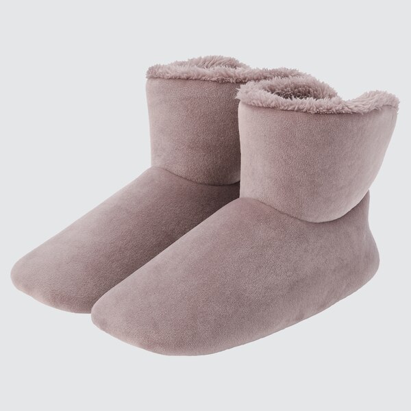 Fleece Velour Boot Slippers | UNIQLO US