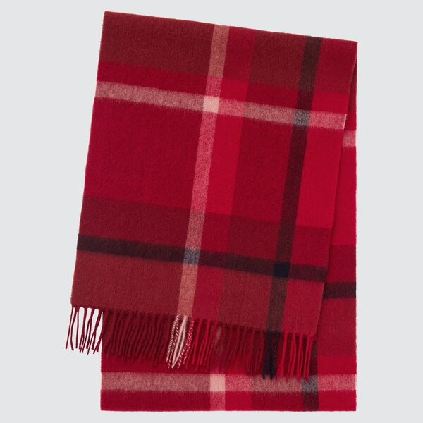 Cashmere Checked Scarf | UNIQLO US