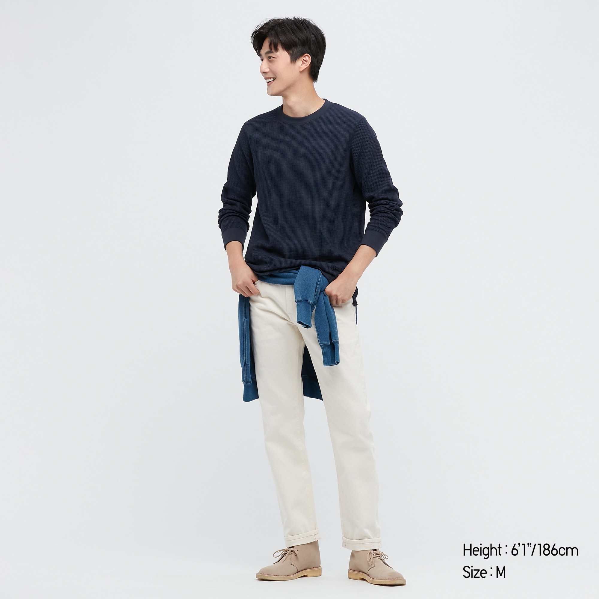 UNIQLO Waffle Crew Neck Long-Sleeve T-Shirt | StyleHint