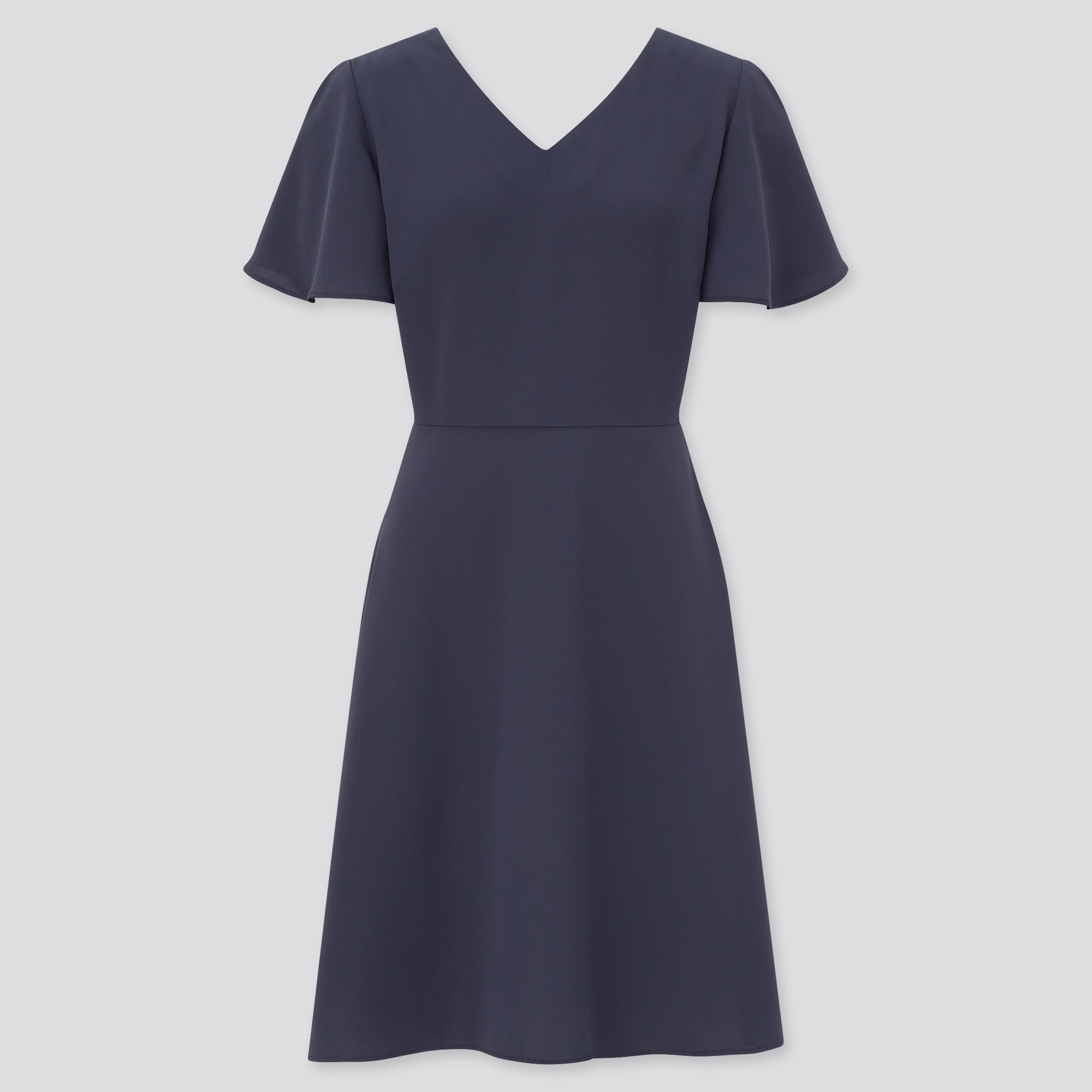 Drape Flare Short-Sleeve Dress | UNIQLO US