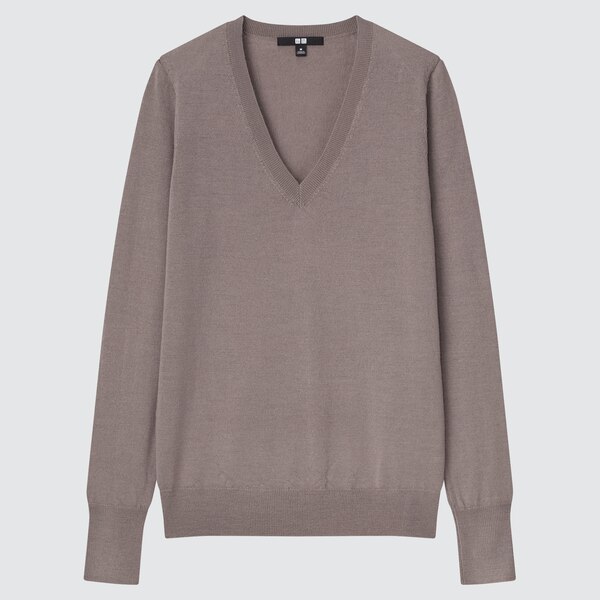 Extra Fine Merino V-Neck Sweater | UNIQLO US