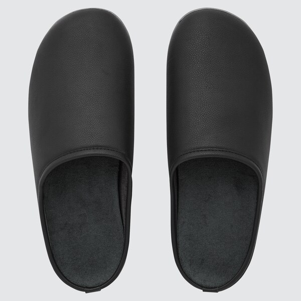 Faux Leather Washable Rubber-Soled Slippers | UNIQLO US