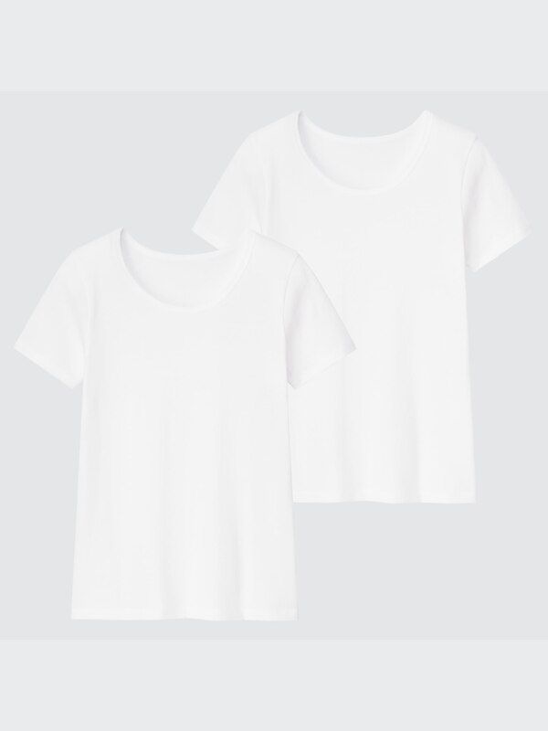 Kids Cotton Inner Scoop Neck (Set of 2) | UNIQLO US