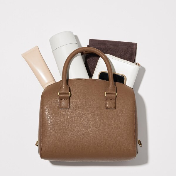 Faux Leather 2-Way Boston Bag | UNIQLO US