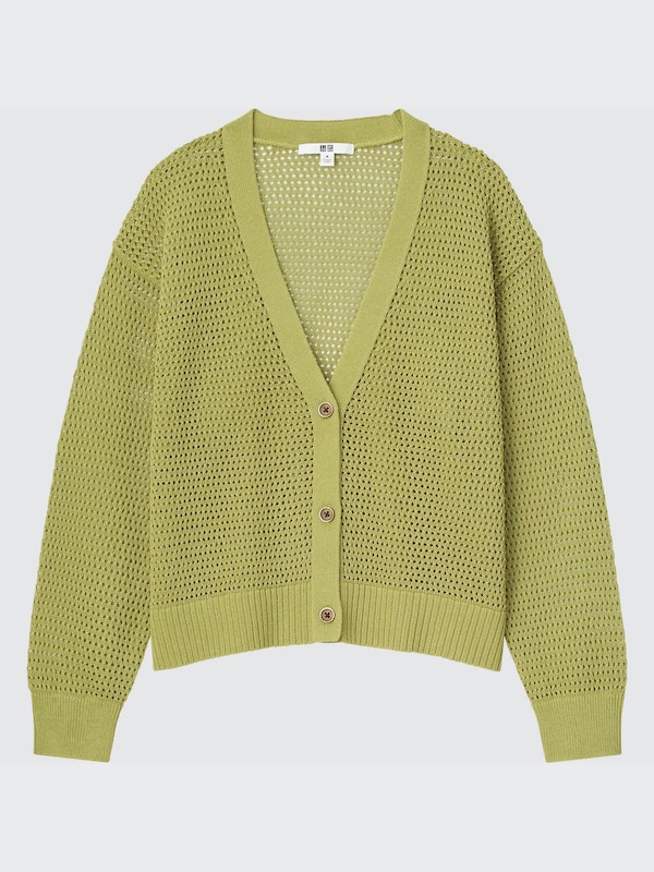 Mesh Long-Sleeve Short Cardigan | UNIQLO US
