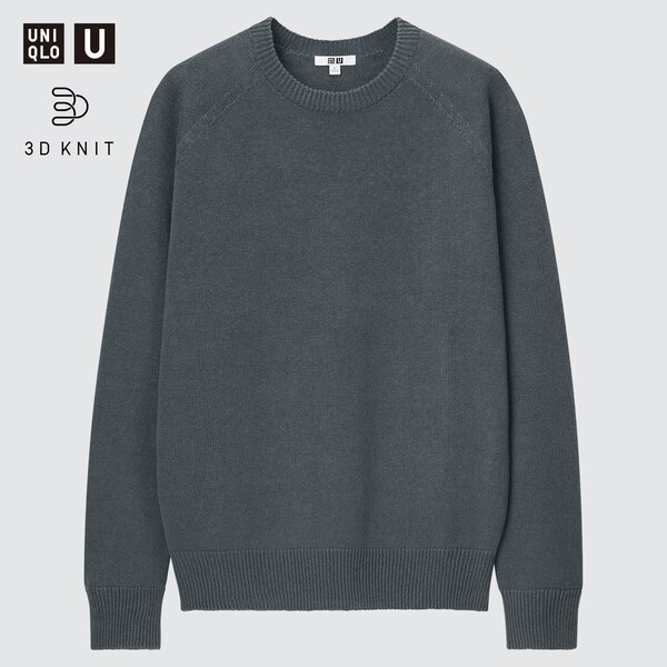 U 3D Knit Crew Neck Long-Sleeve Sweater | UNIQLO US