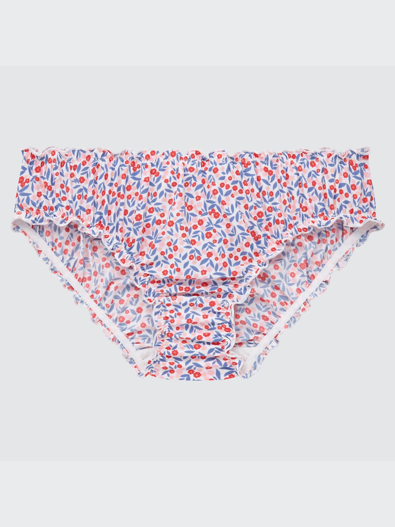 Women's Frilled Mini Flower Print Mid-Rise Briefs | UNIQLO US