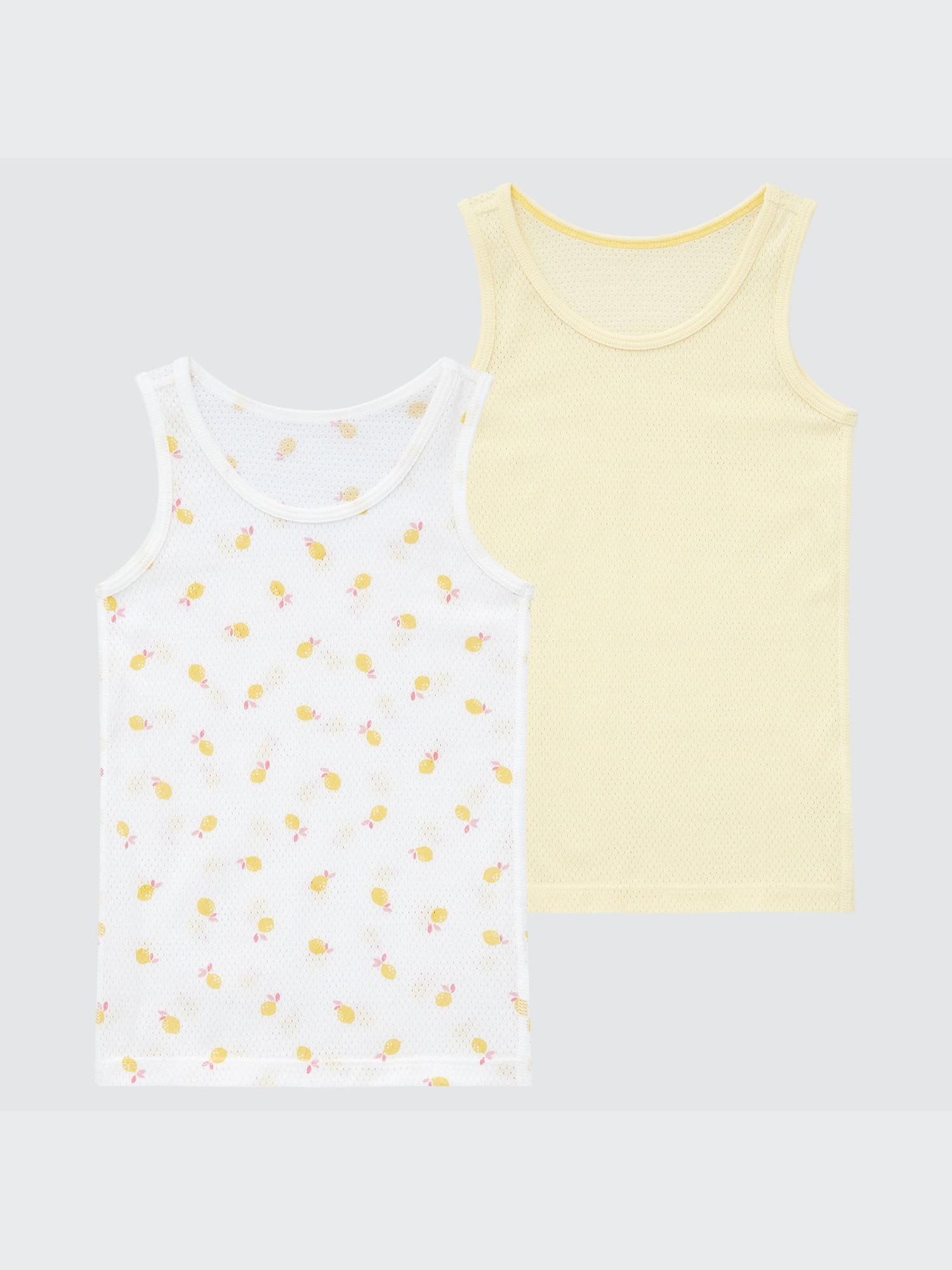 Joy of Print Cotton Mesh Inner Tank Top (Set of 2)(Lemon) | UNIQLO US