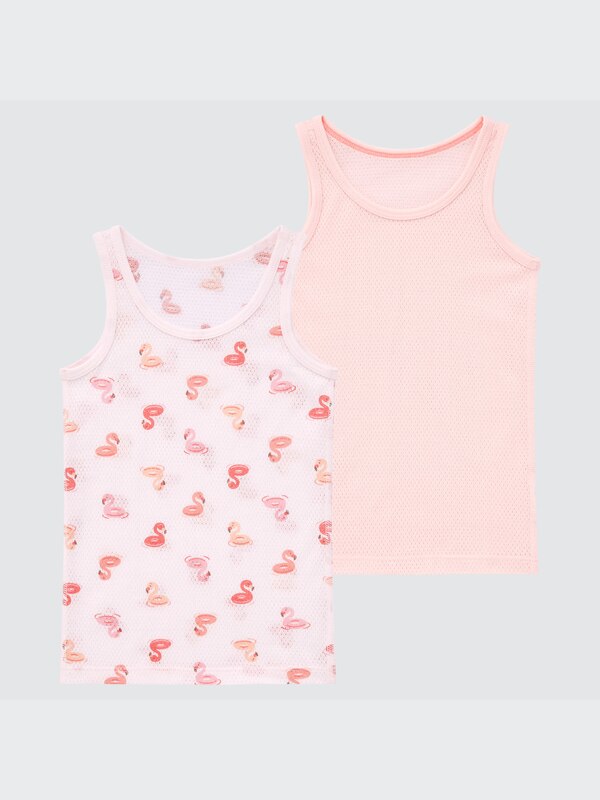 Joy of Print Cotton Mesh Inner Tank Top (Set of 2)(Flamingo) | UNIQLO US