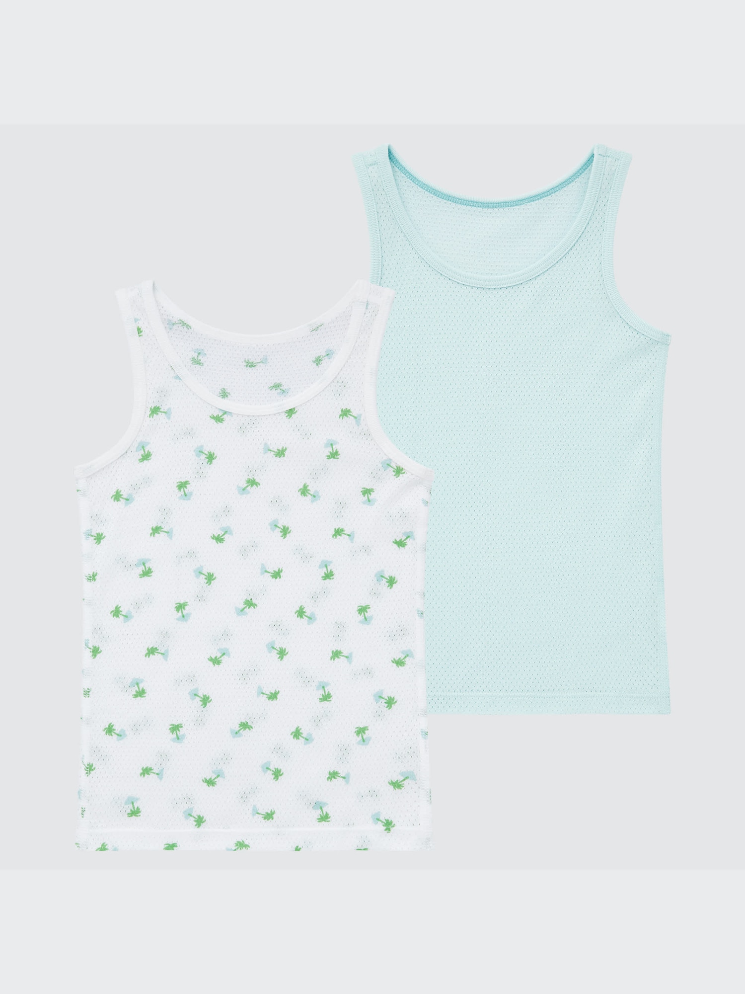 Joy of Print Cotton Mesh Inner Tank Top (Set of 2)(Palm Tree) | UNIQLO US