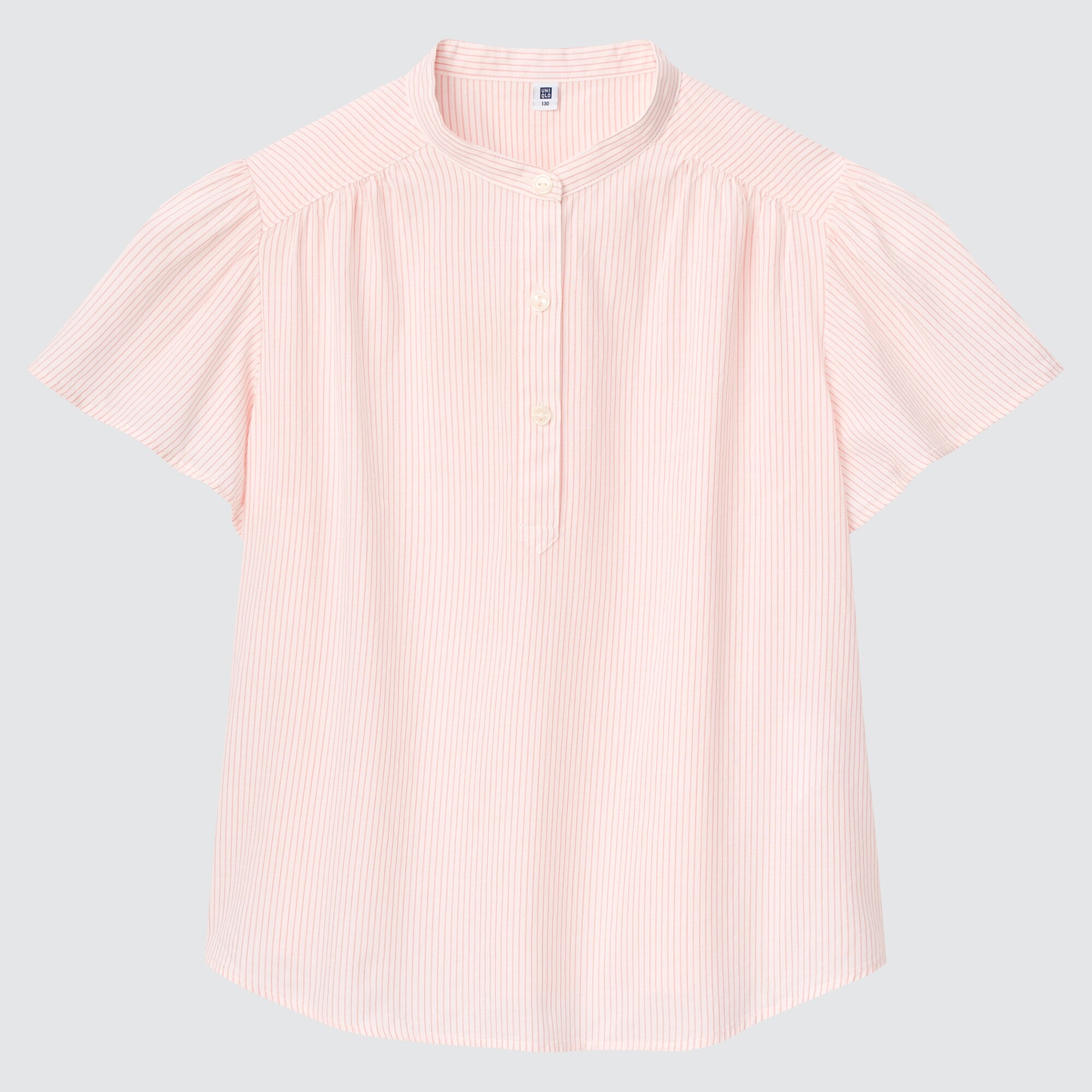 Striped Short-Sleeve Blouse | UNIQLO US