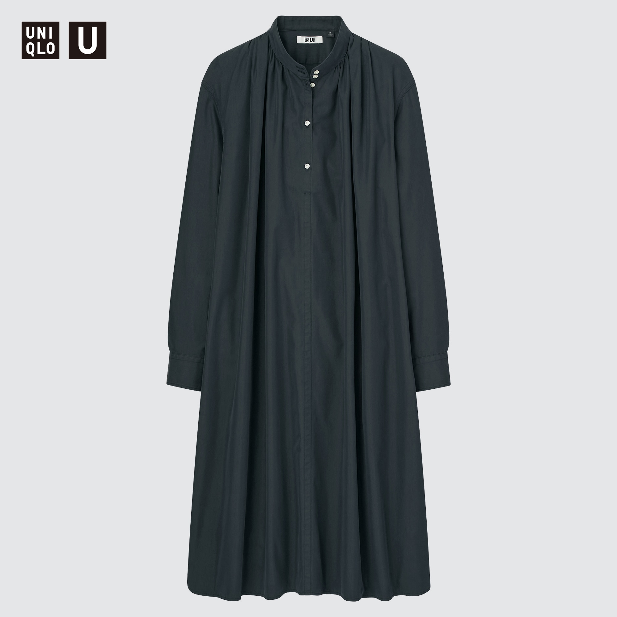U Gathered Long-Sleeve Dress | UNIQLO US