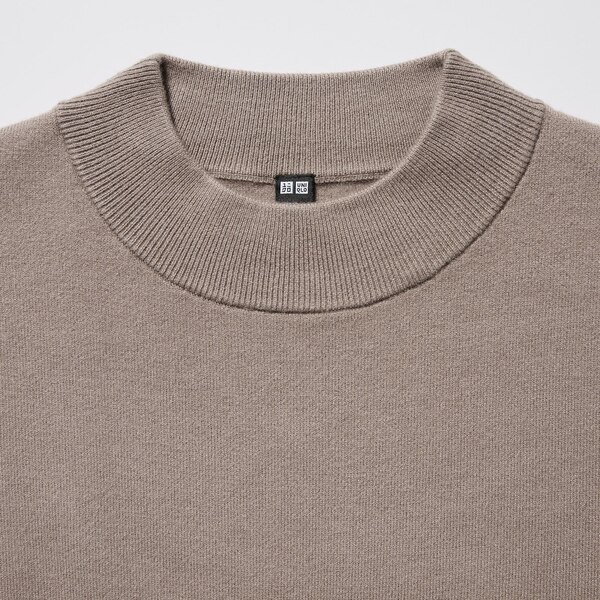 Souffle Yarn Mock Neck Long-Sleeve Dress | UNIQLO US