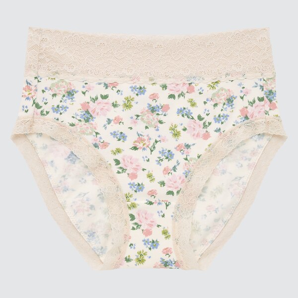 Rose Print High-Rise Briefs | UNIQLO US