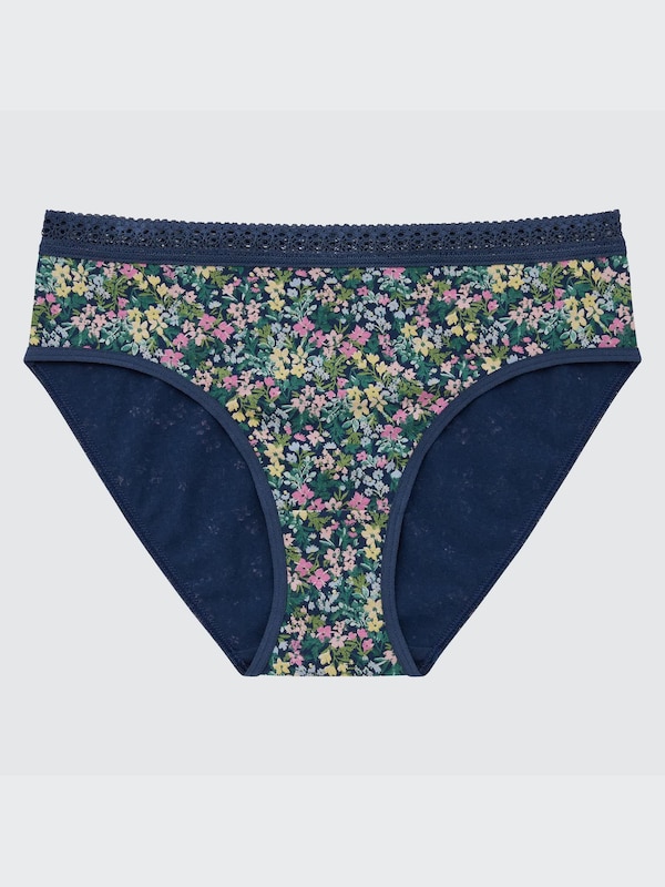 Women's Mini-Flower Print Mid-Rise Briefs | UNIQLO US