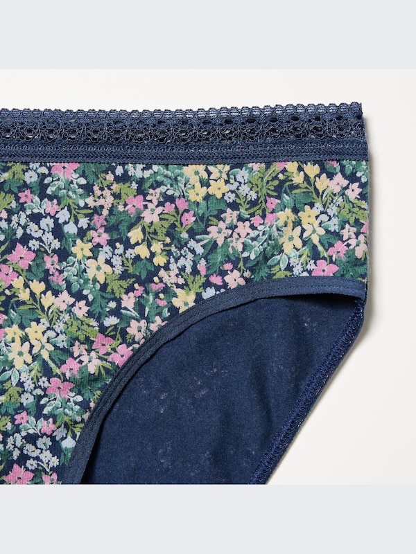 Women's Mini-Flower Print Mid-Rise Briefs | UNIQLO US
