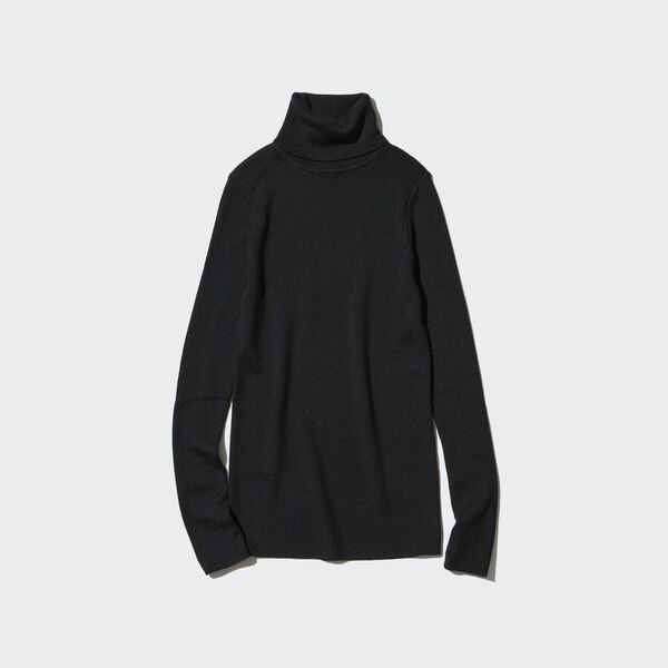 Extra Fine Merino Ribbed Turtleneck Long-Sleeve Sweater | UNIQLO US
