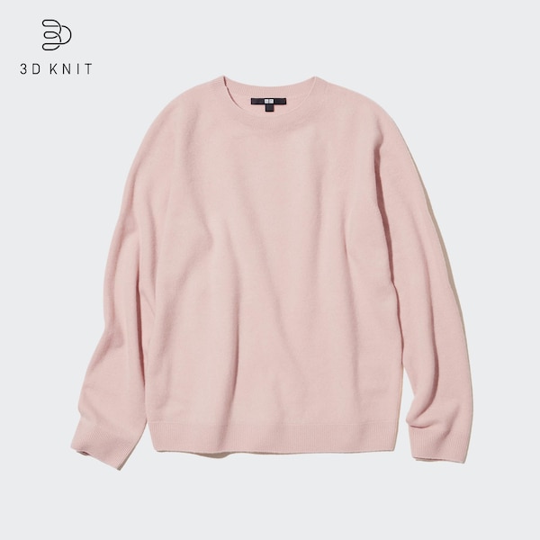 3D Knit Cashmere Crew Neck Long-Sleeve Sweater | UNIQLO US