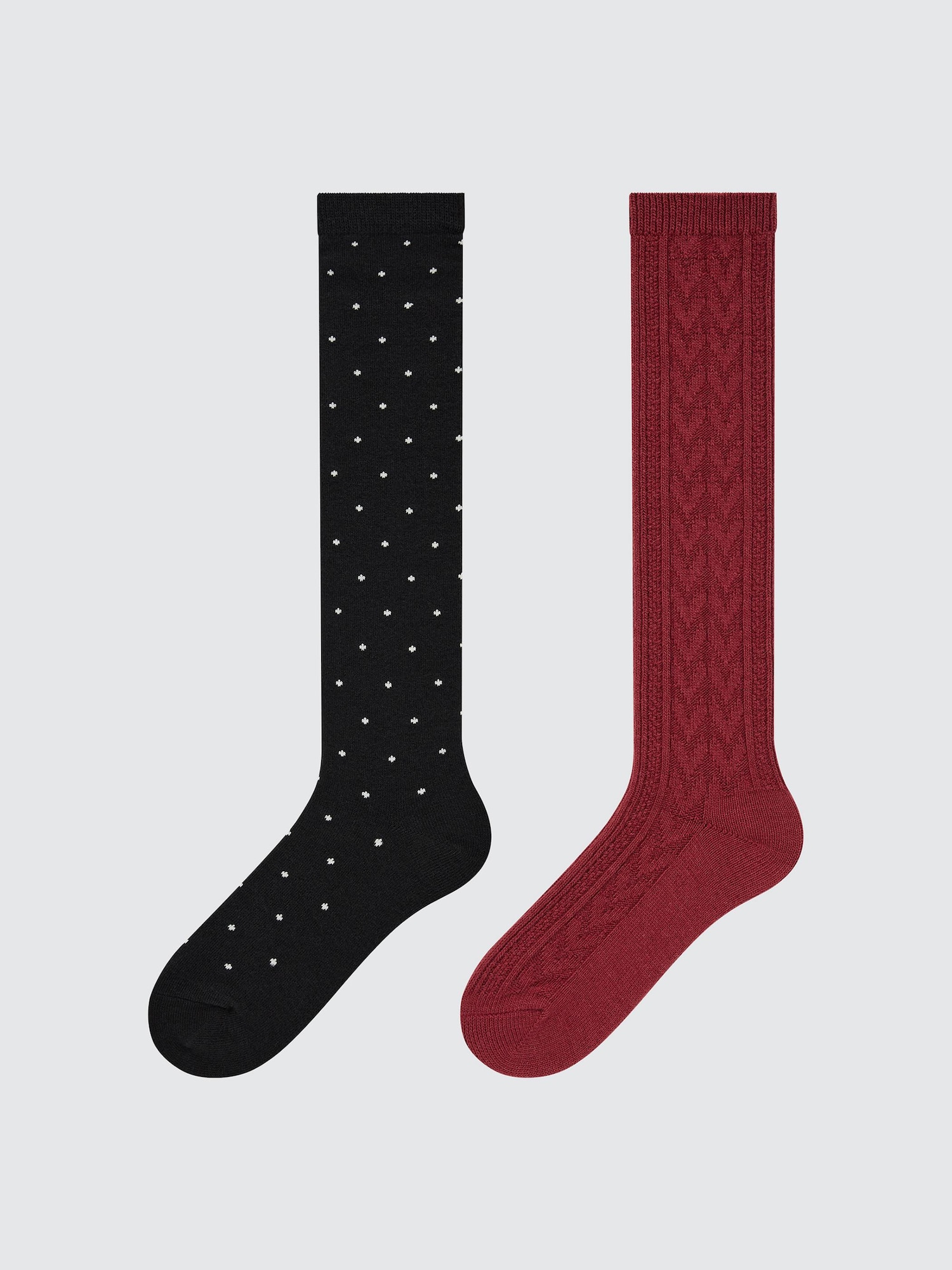 HEATTECH High Socks (2 Pairs)(Dots) | UNIQLO US