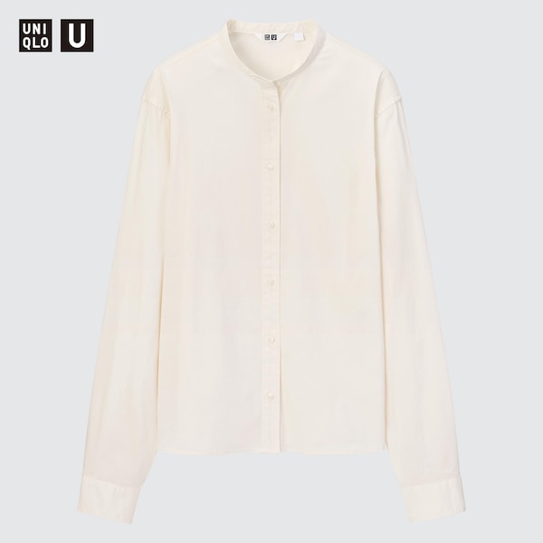 U Stand Collar Long-Sleeve Shirt | UNIQLO US