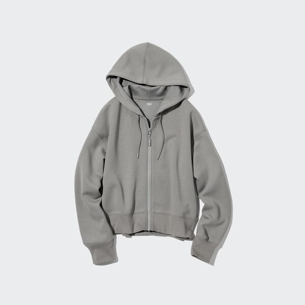 Dry Sweat Cropped Full-Zip Long-Sleeve Hoodie | UNIQLO US