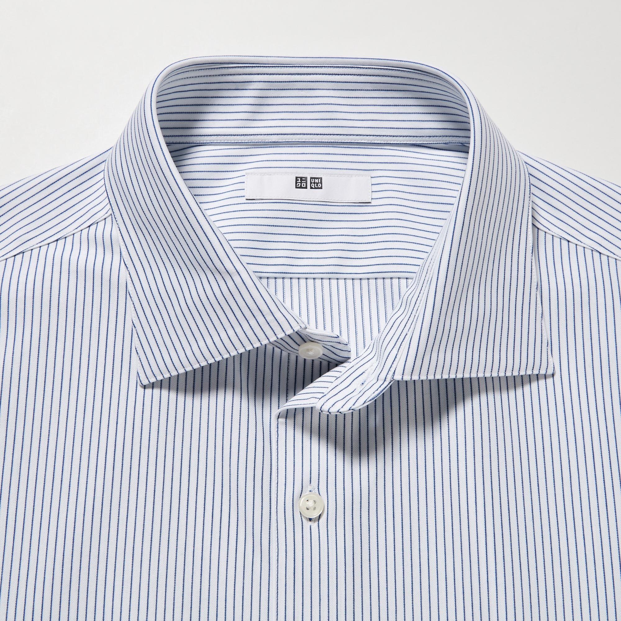 Non-Iron Jersey Regular Fit Striped Shirt (Semi-Cutaway Collar) | UNIQLO