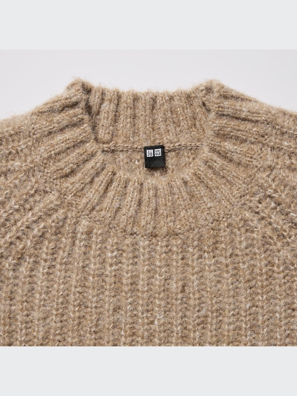 Women's LOW GAUGE MOCK NECK SWEATER | UNIQLO CA