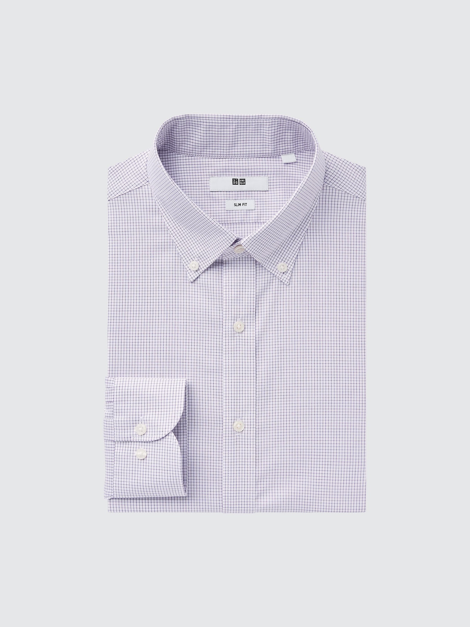 Easy Care Checked Stretch Slim-Fit Long-Sleeve Shirt | UNIQLO US