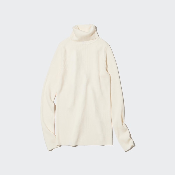 Extra Fine Merino Ribbed Turtleneck Long-Sleeve Sweater | UNIQLO US