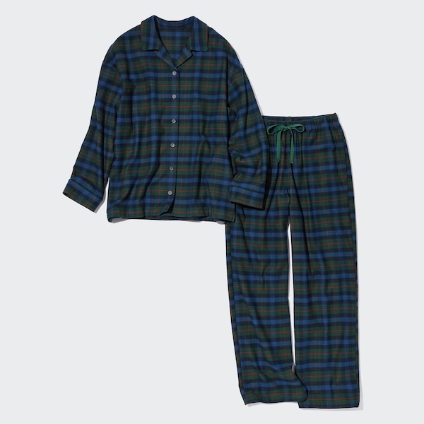 Flannel Long-Sleeve Pajamas | UNIQLO US