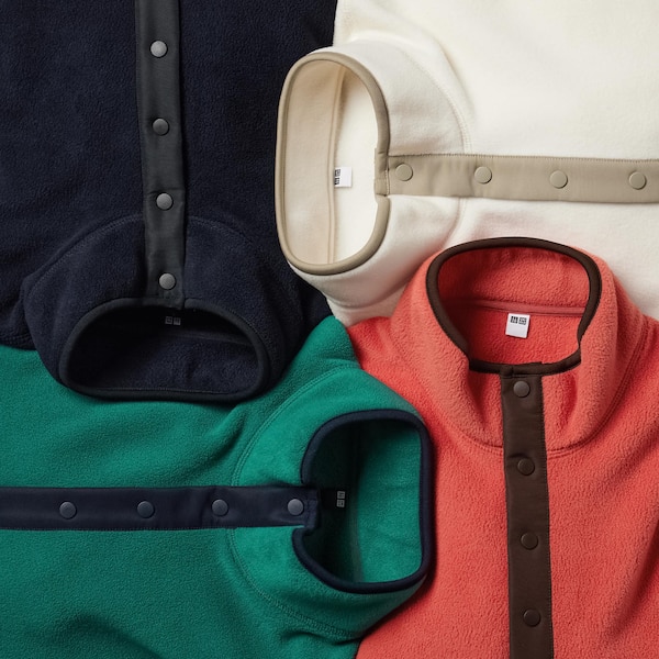 Fleece Button-Up Long-Sleeve Pullover | UNIQLO US