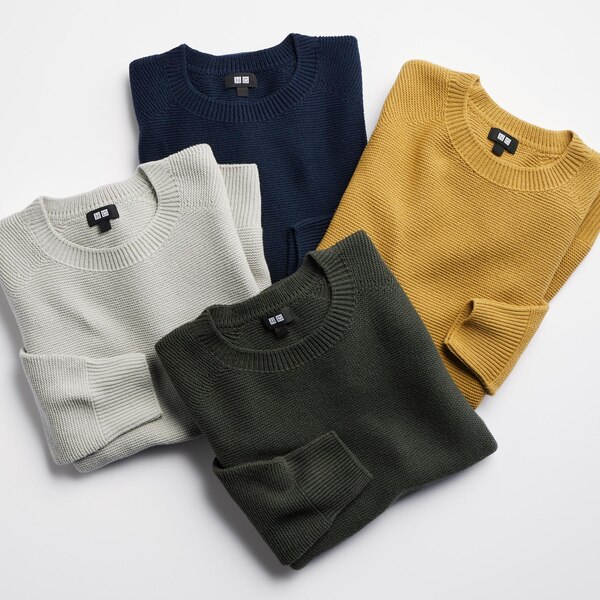 3D Knit Crew Neck Long-Sleeve Sweater | UNIQLO US