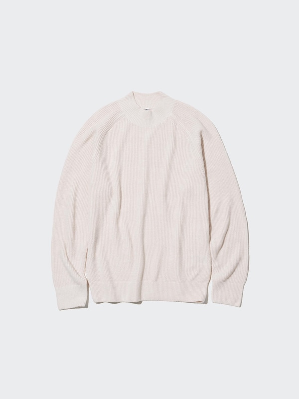 Middle Gauge Mock Neck Long-Sleeve Sweater | UNIQLO US