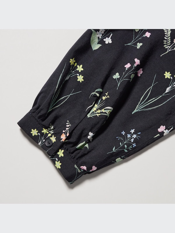 Women's Printed V-Neck 3/4-Sleeve Flare Dress | UNIQLO US