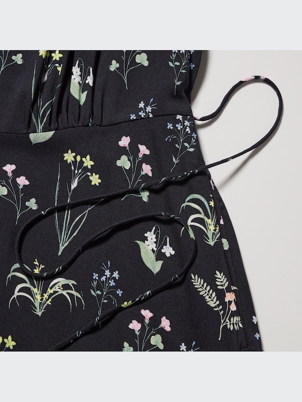 Women's Printed V-Neck 3/4-Sleeve Flare Dress | UNIQLO US