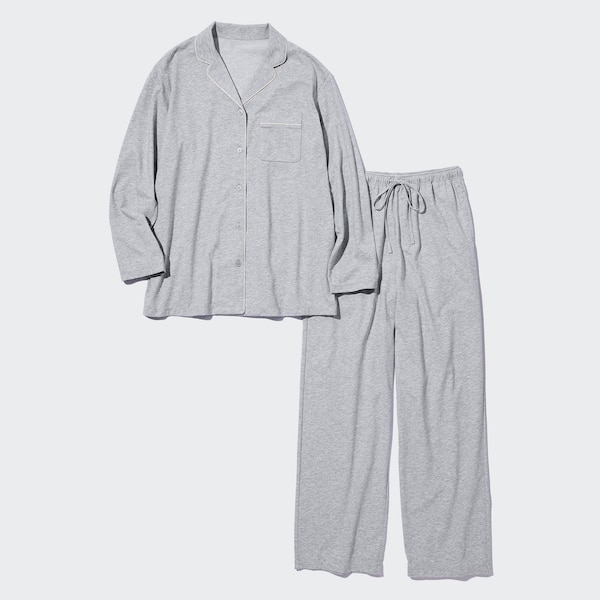 AIRism Cotton Long-Sleeve Pajamas | UNIQLO US