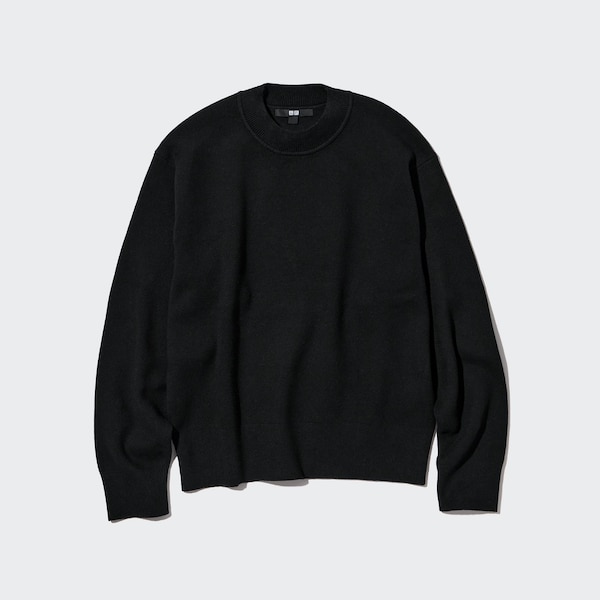 Smooth Cotton Long-Sleeve Crew Neck Sweater | UNIQLO US