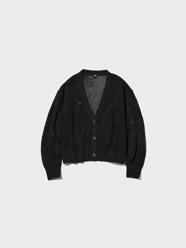 Mesh Long-Sleeve Short Cardigan | UNIQLO US