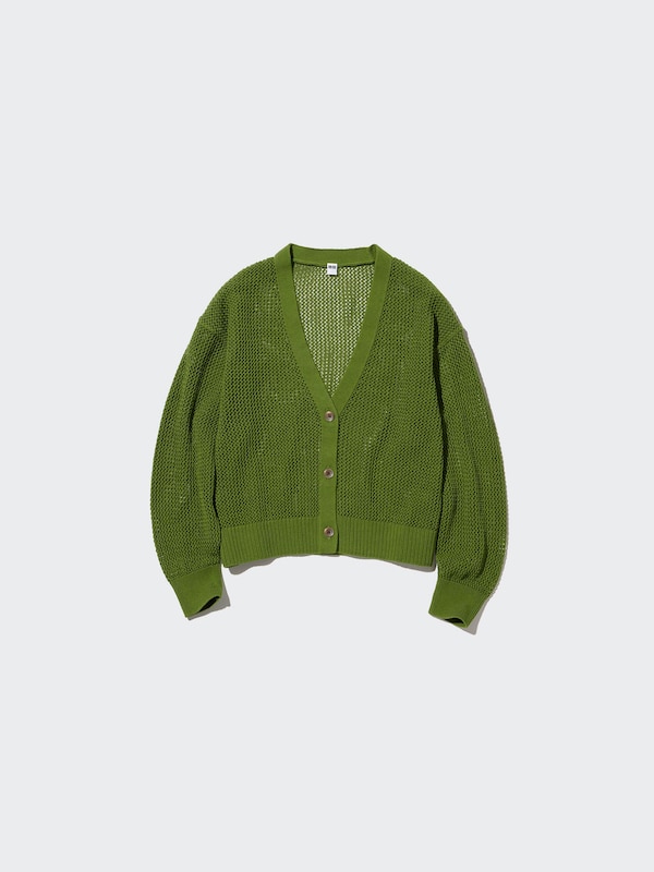 Women's Mesh Long-Sleeve Short Cardigan | UNIQLO US
