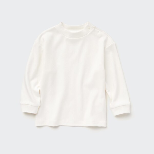 Cotton Mock Neck Long-Sleeve T-Shirt | UNIQLO US