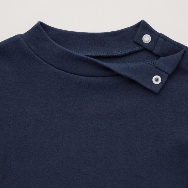 Cotton Mock Neck Long-Sleeve T-Shirt | UNIQLO US