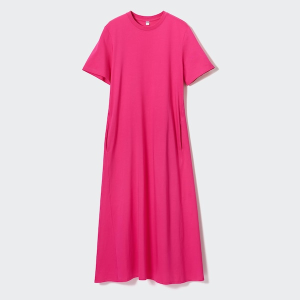 Mercerized Cotton Short-Sleeve A-Line Dress | UNIQLO US