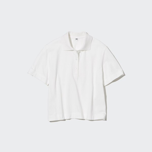 Cropped Relaxed Short-Sleeve Polo Shirt | UNIQLO US